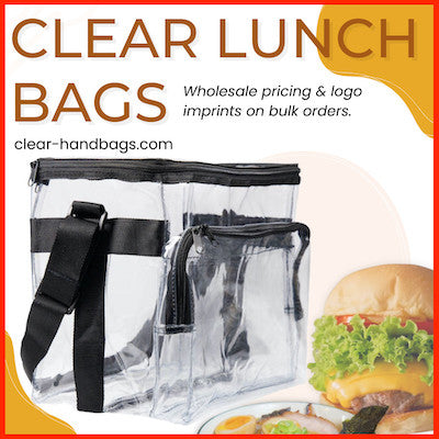 Clear Plastic Lunch Bags – Clear-Handbags.com