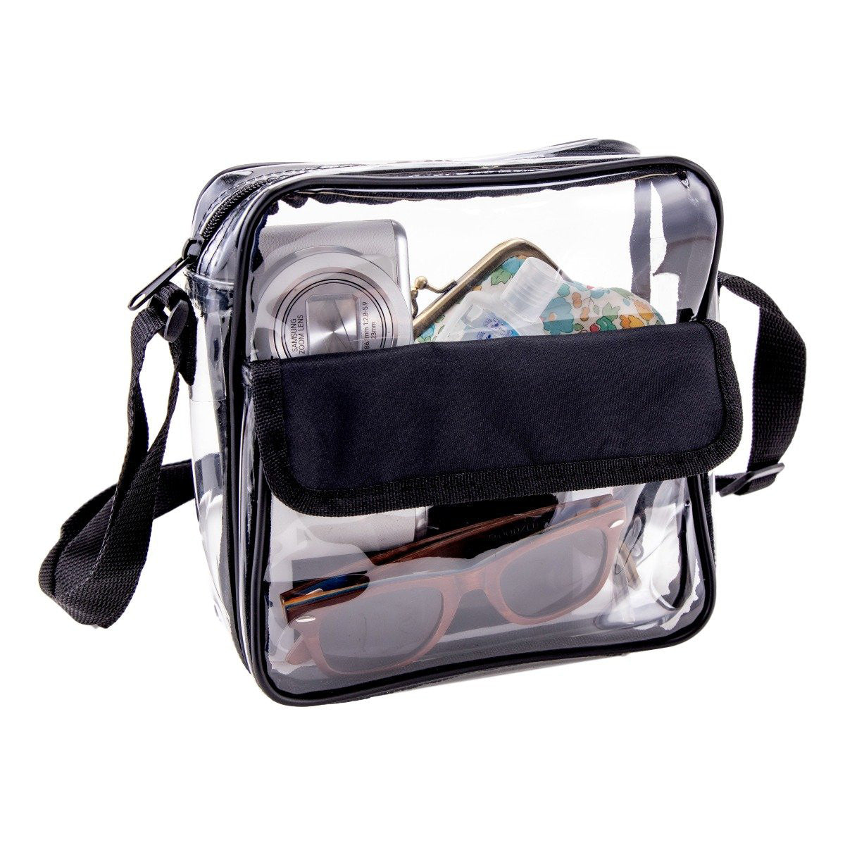 Stadium Approved Clear Cross-Body Messenger Shoulder Bag – Clear ...